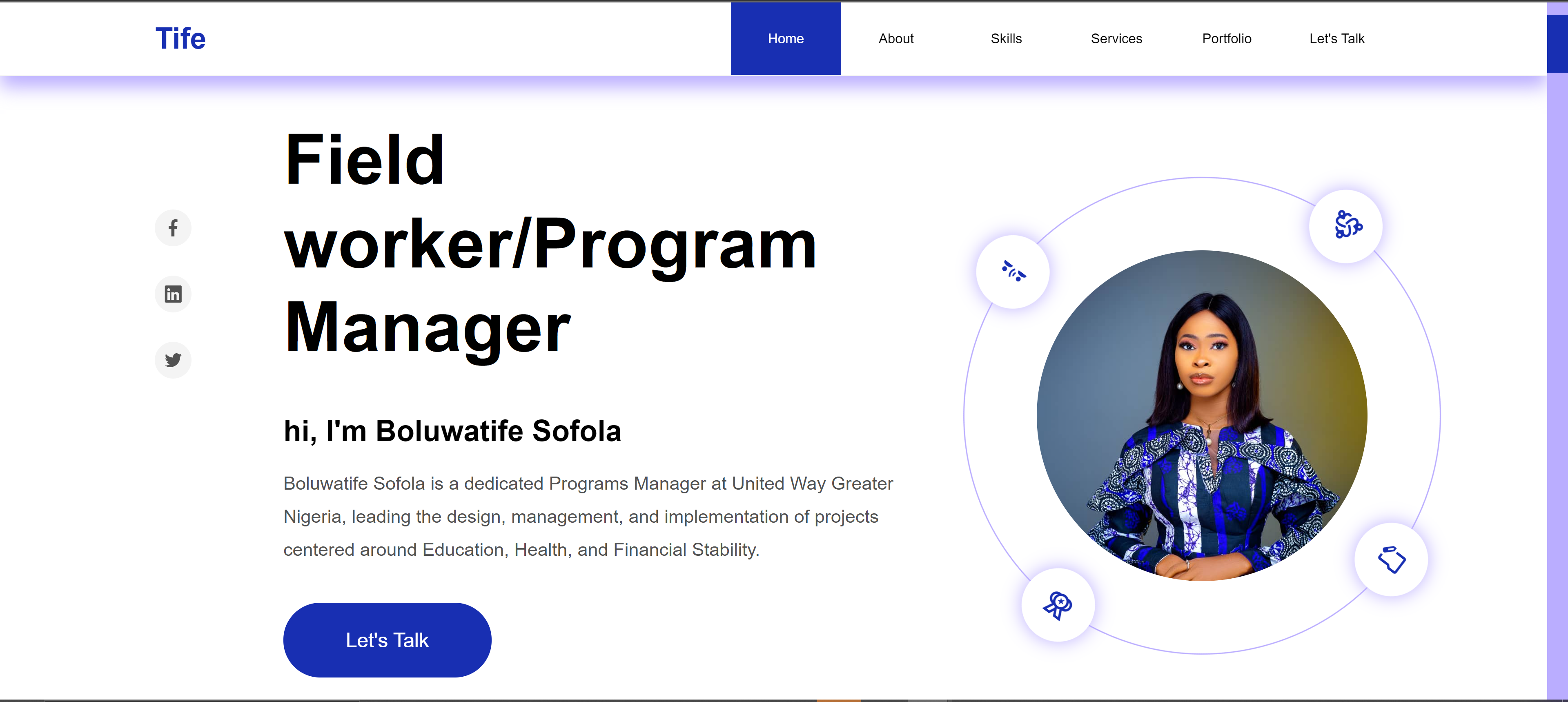 Responsive portfolio website